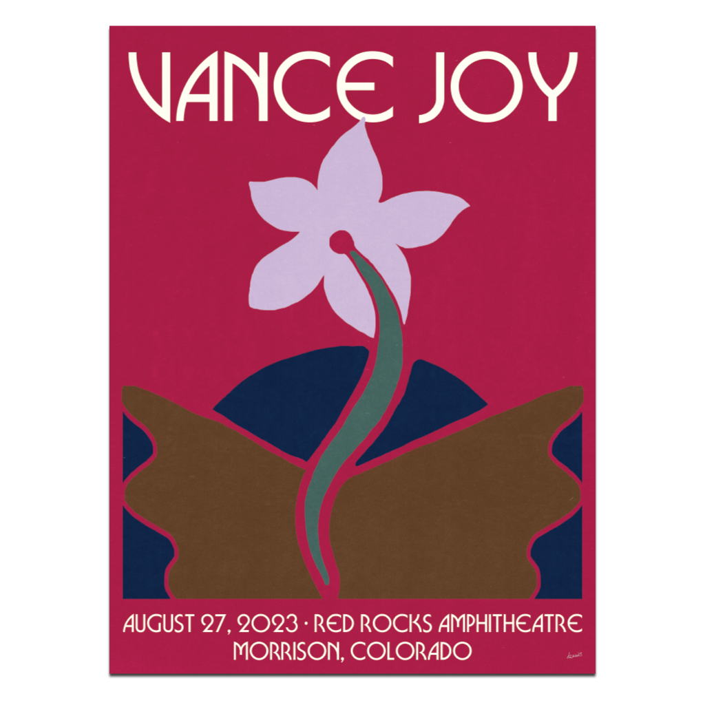 Vance Joy Morrison, CO Red Rocks Amphitheatre Poster - August 27, 2023 ...